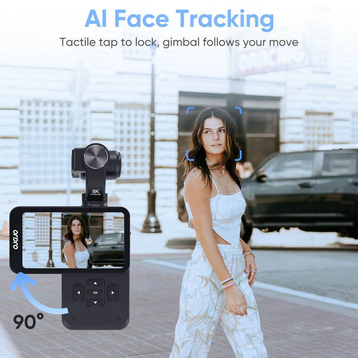 ORDRO M5 Pocket Gimbal Camera – 5K Stabilized Vlog Camera with Night ...