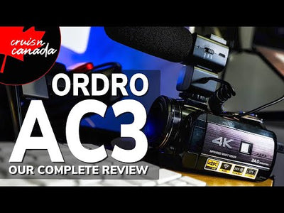 4K Camcorder HDR-AC3 with 30X Digital Zoom & Night Vision – Ordro